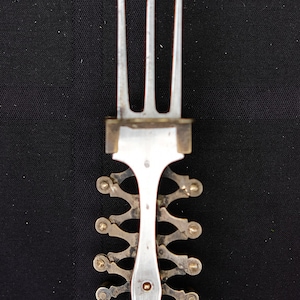 Antique Patent Zander Fork, Indian Blue Flower Pattern, Rare Antique - Etsy