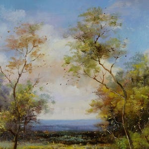 Framed French Landscape, Original Oil Painting, Signed by Jean Reneau ...