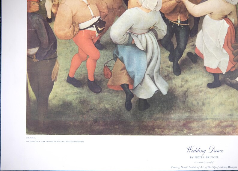 Vintage Print, Pieter Bruegel Wedding Dance, Signed Serigraph, 1970 - Etsy