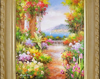 Framed French Landscape, Original Oil Painting, Signed by Jean Reneau ...