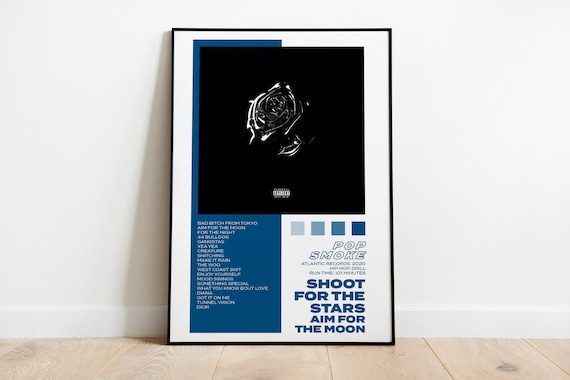 Pop Smoke Shoot for the Stars Aim for the Moon Album Artwork | Etsy