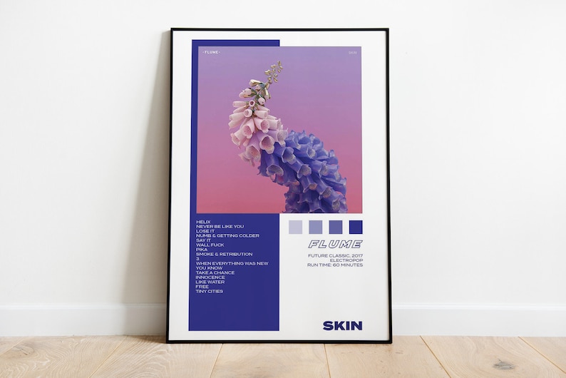 Flume Skin Album Artwork Poster - Tracklist Poster - Album Art Print ...