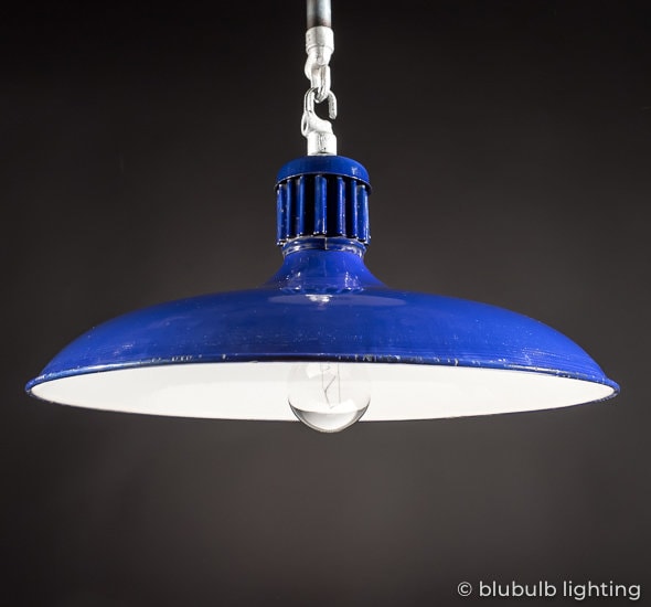 Cobalt Abolite Vintage Industrial Light Fixture - Etsy
