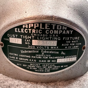 Appleton DTP Dust Tight Industrial Light Fixture - Etsy