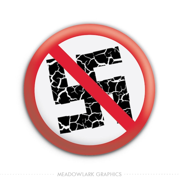 Anti-nazi Anti-fascist Pinback Button // Fridge Magnet // | Etsy