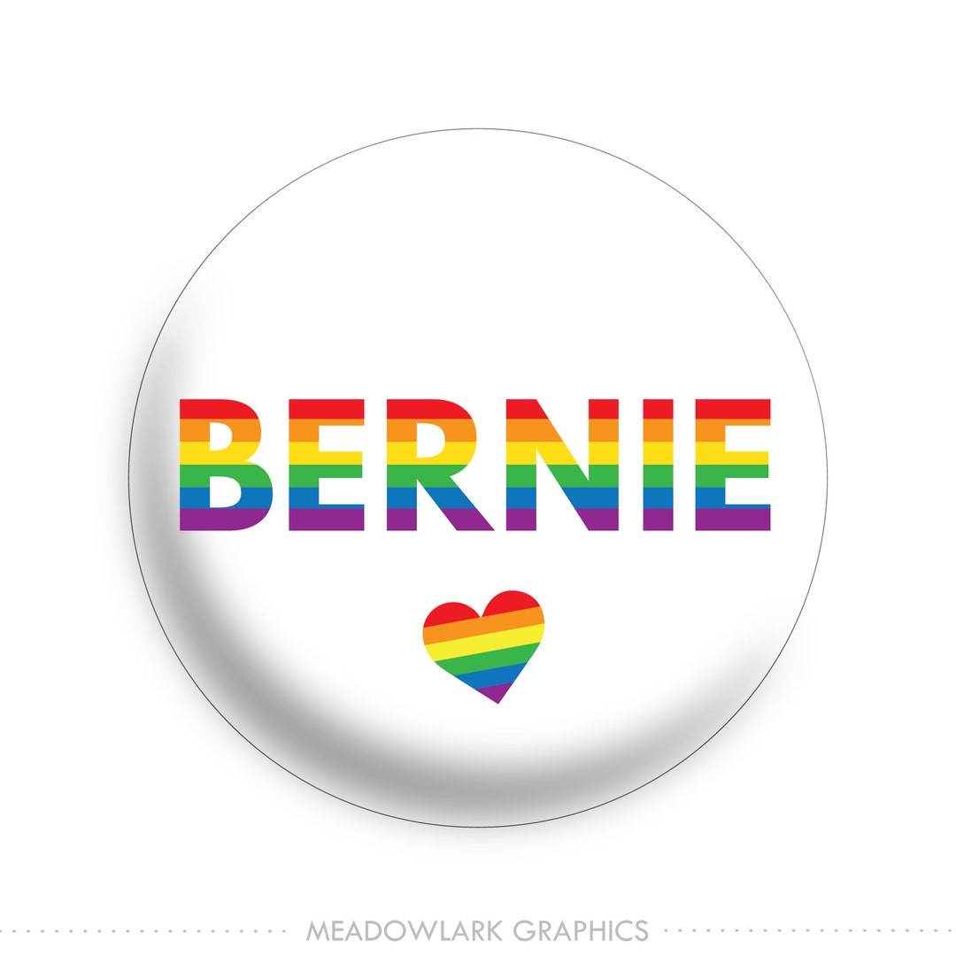 Bernie Pride Pinback Button // Fridge Magnet // Badge Magnet LGBTQ - Etsy