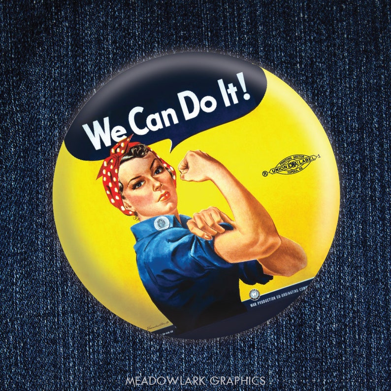 Rosie the Riveter 'we Can Do It' Pinback Button // - Etsy