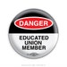 Danger Educated Union Member Pinback Button // Fridge Magnet - Etsy