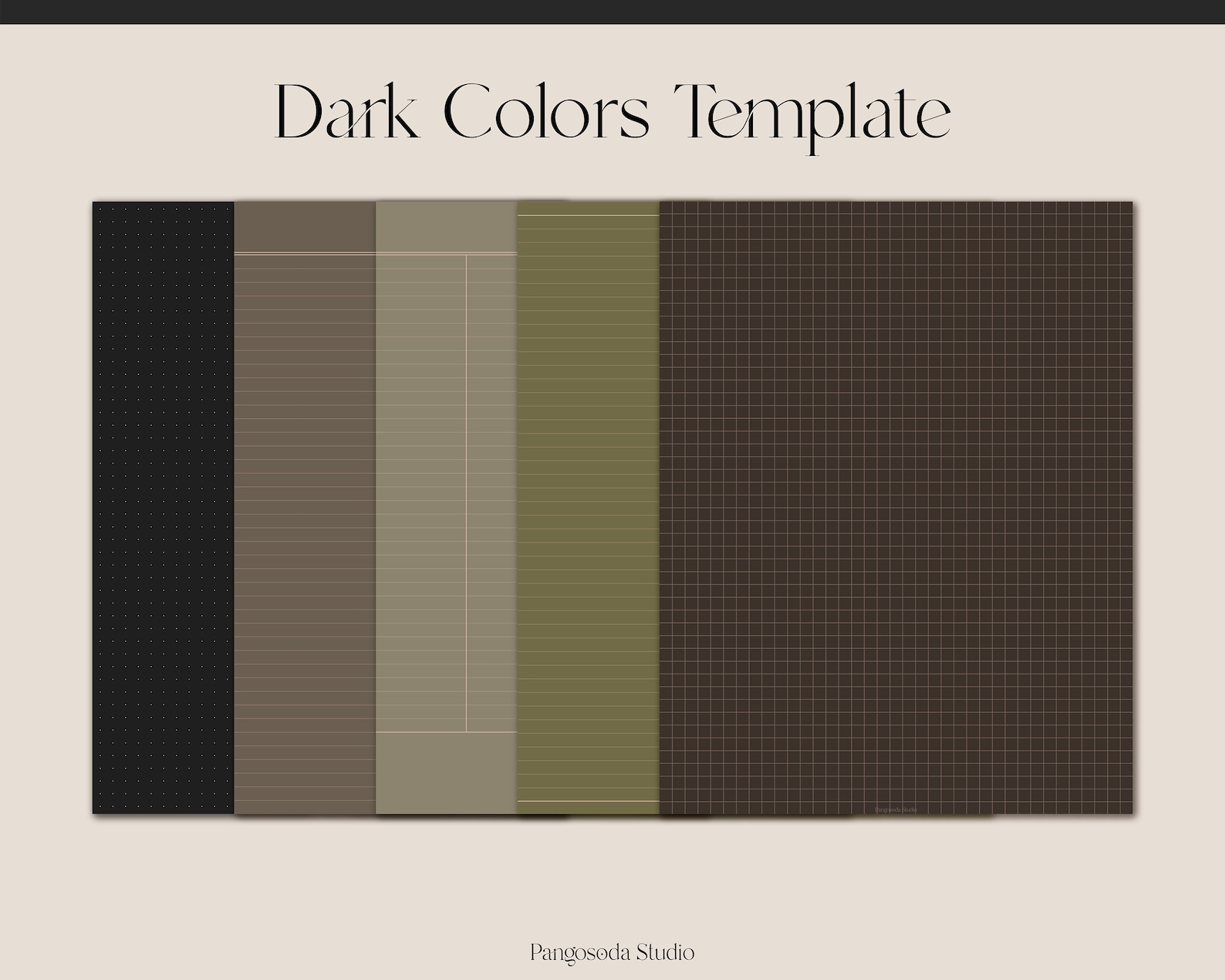 Dark Mode Digital Note Taking Template - Digital Writing Paper ...