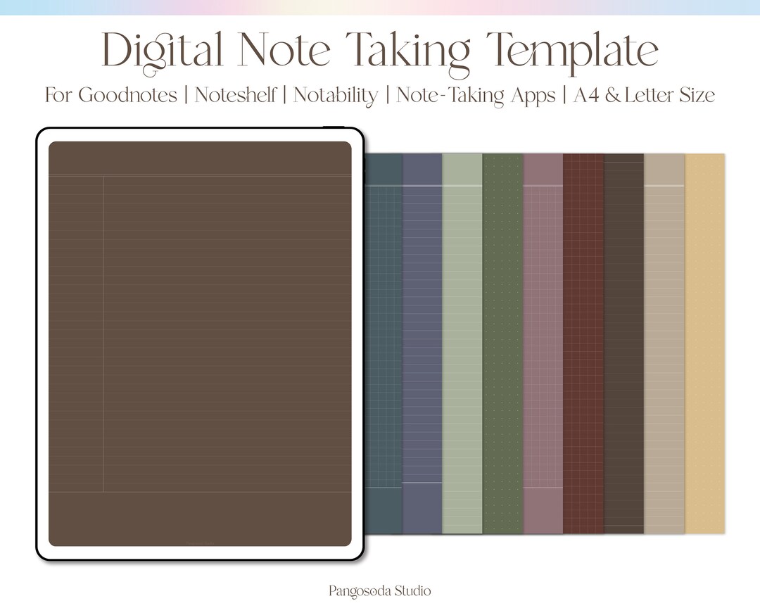 Digital Note Taking Template Goodnote Notability Noteshelf Template ...