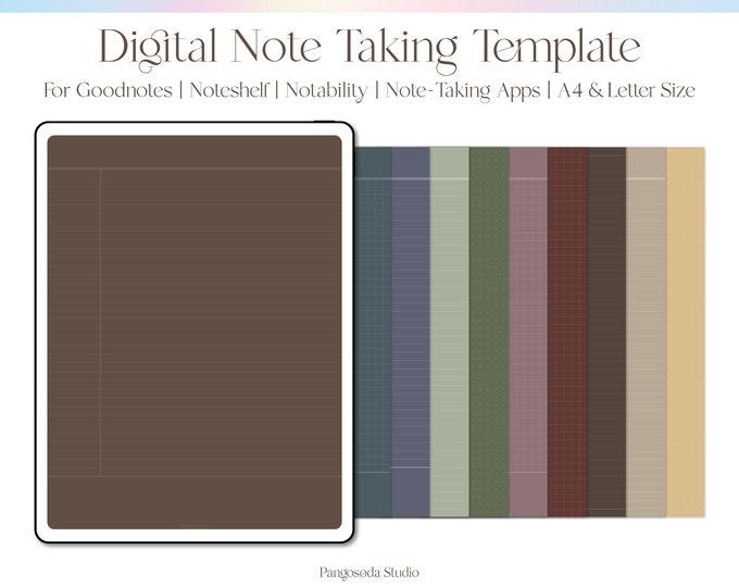 168 Paper Texture Digital Note Taking Template, Dot, Grid, Lined ...