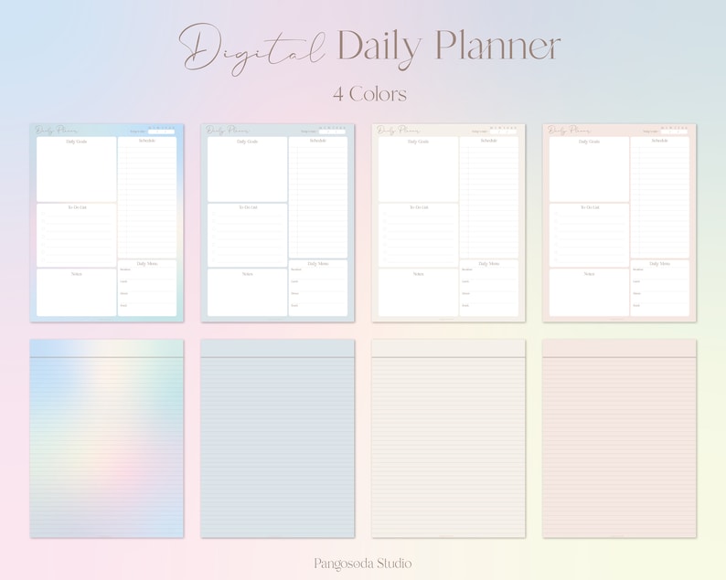 Digital Daily Planner Daily Check in Template, to Do List Template ...