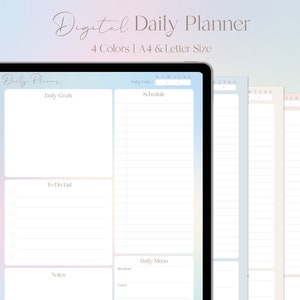 Digital Daily Planner- Daily Check in Template, to Do List Template ...