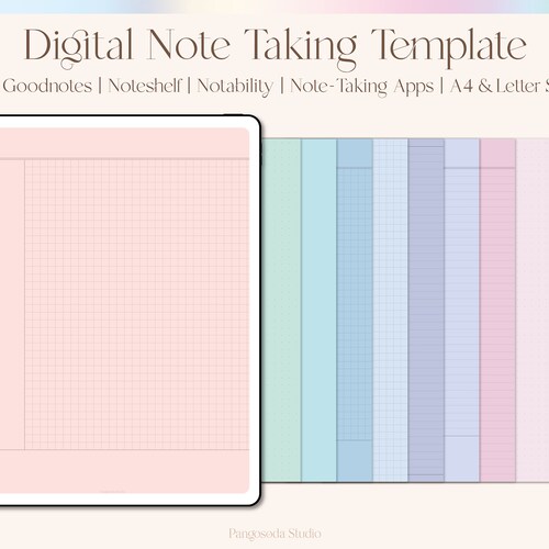 Note Taking Template Goodnote Template Notability Template - Etsy