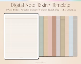 Digital Note Taking Template Goodnote Template Notability | Etsy