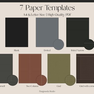 Dark Mode Digital Note Taking Template - Digital Writing Paper ...