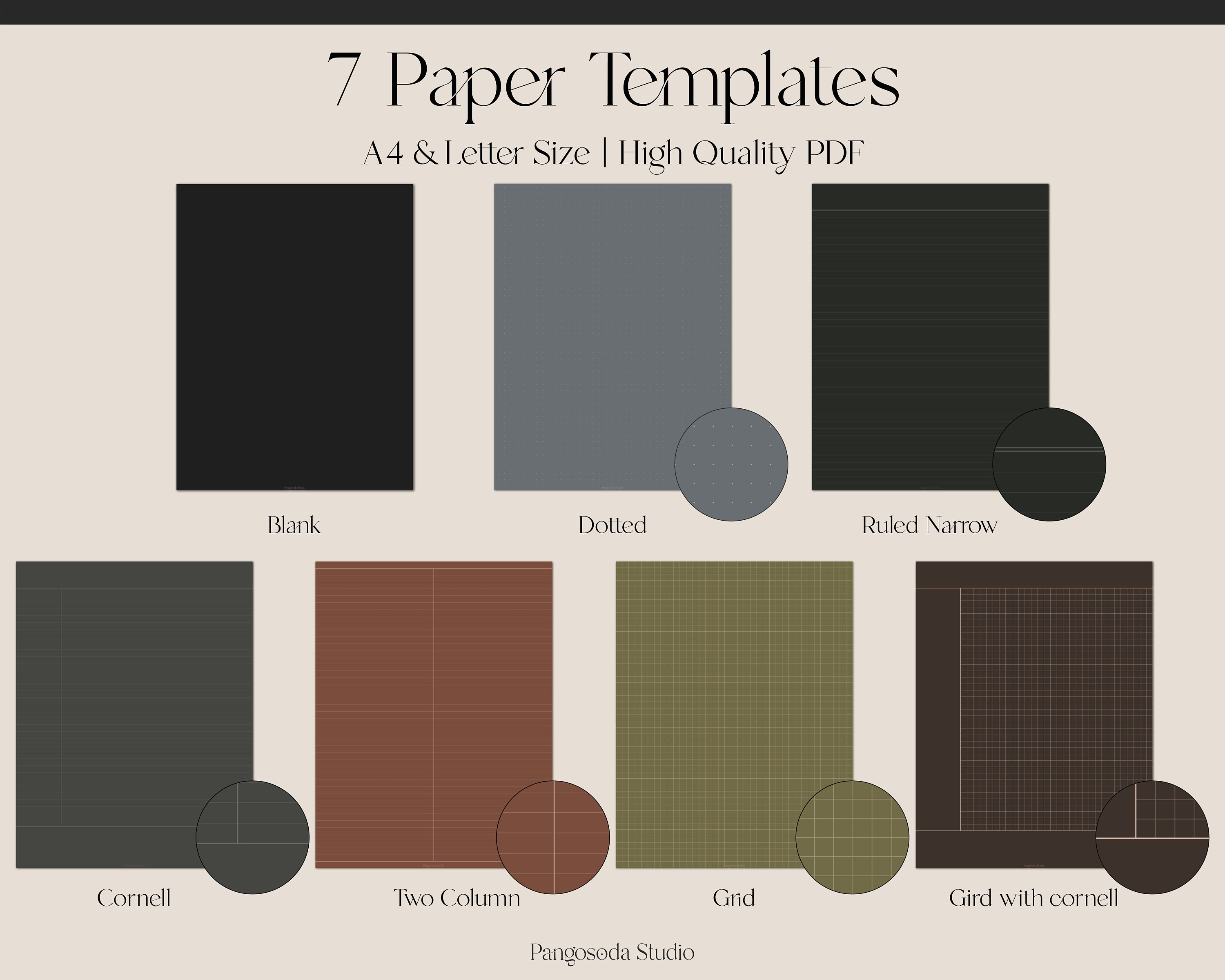 Dark Mode Digital Note Taking Template Digital Writing - Etsy