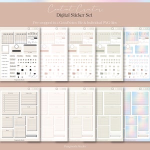 Content Creator Digital Stickers - Goodnotes Sticky Notes, Influencer ...