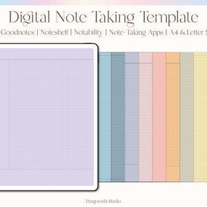 Digital Note Taking Template - Goodnote Template, Notability Template ...