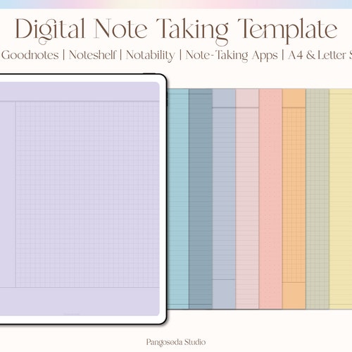 Digital Note Taking Template Goodnote Template Notability - Etsy