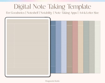 Digital Note Taking Template Goodnote Template Notability | Etsy