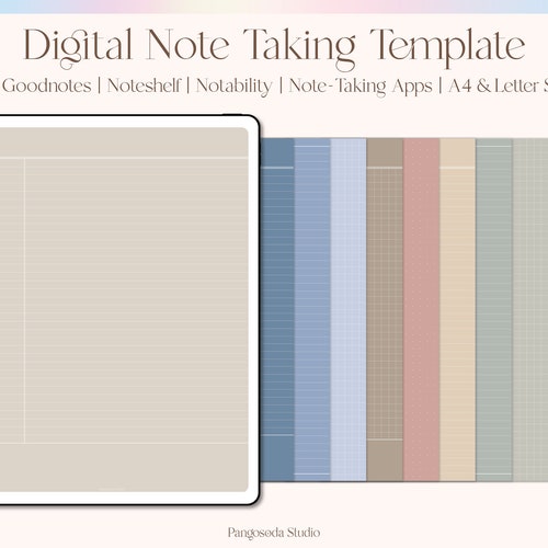 Digital Note Taking Template Goodnote Template Notability - Etsy