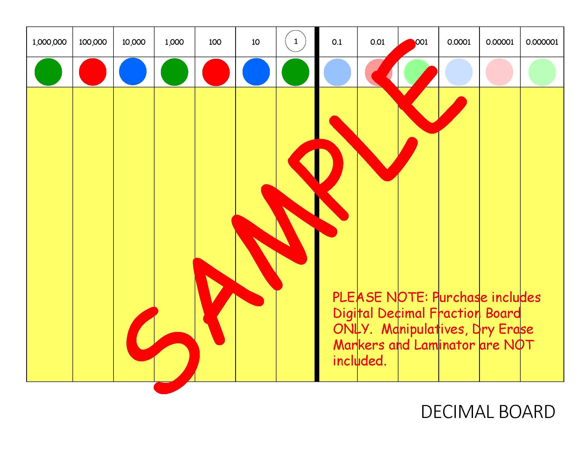 Montessori Decimal Board