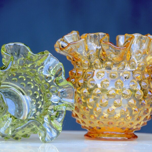 Fenton Hobnail Vase - Etsy