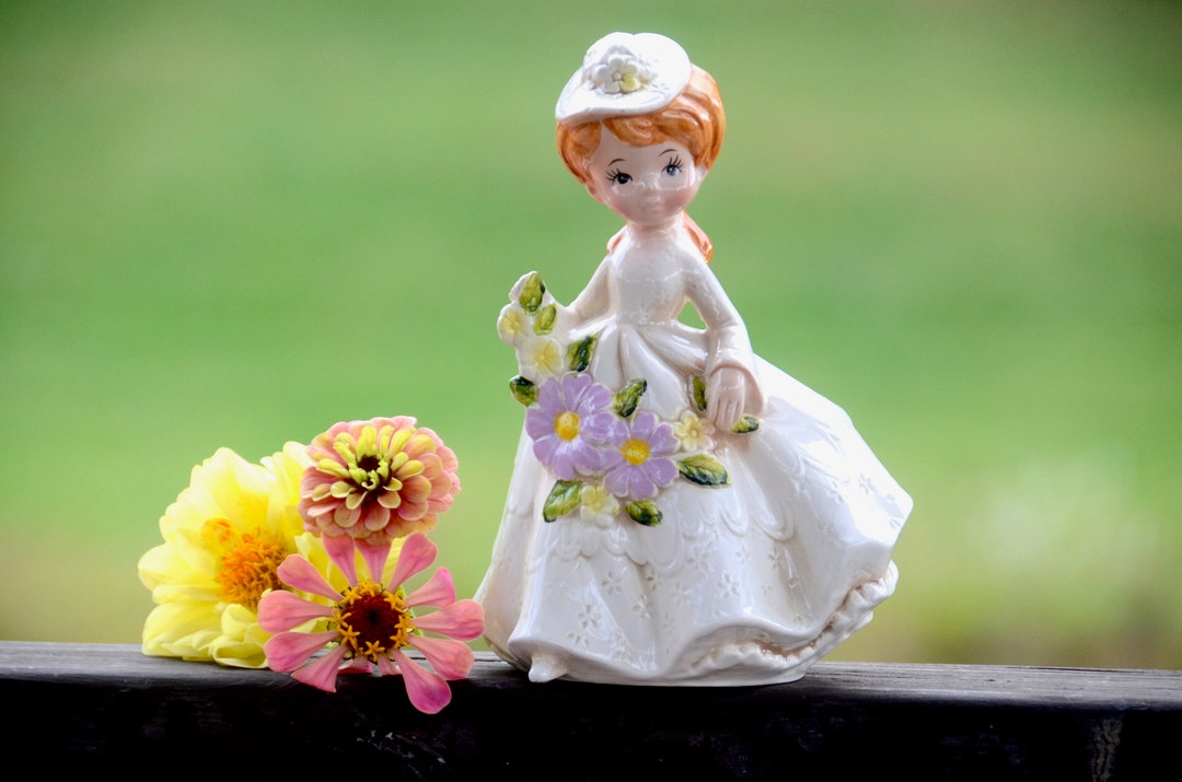 Vintage RELPO LADY Planter Vase | Relpo Planter | Ginger Redhead With ...