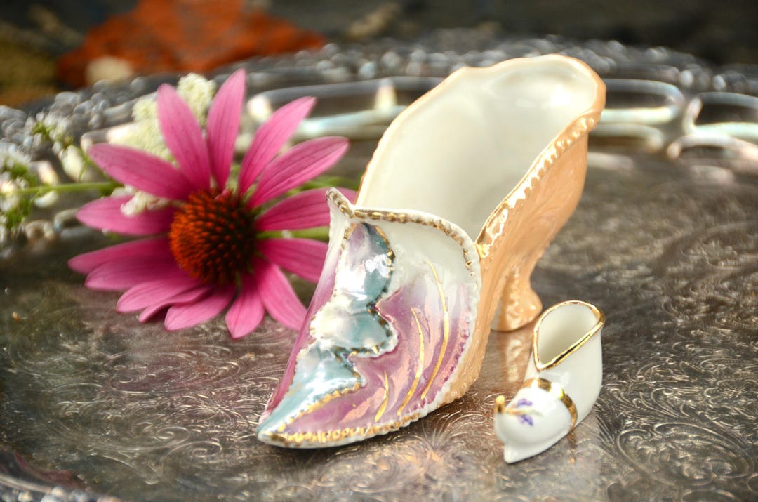Vintage Porcelain Shoe Collection: Limoges Boot & German Victorian Shoe ...