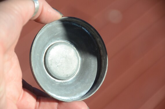 Antique METAL POWDER BOX | Victorian Jewelry Powder B… - Gem