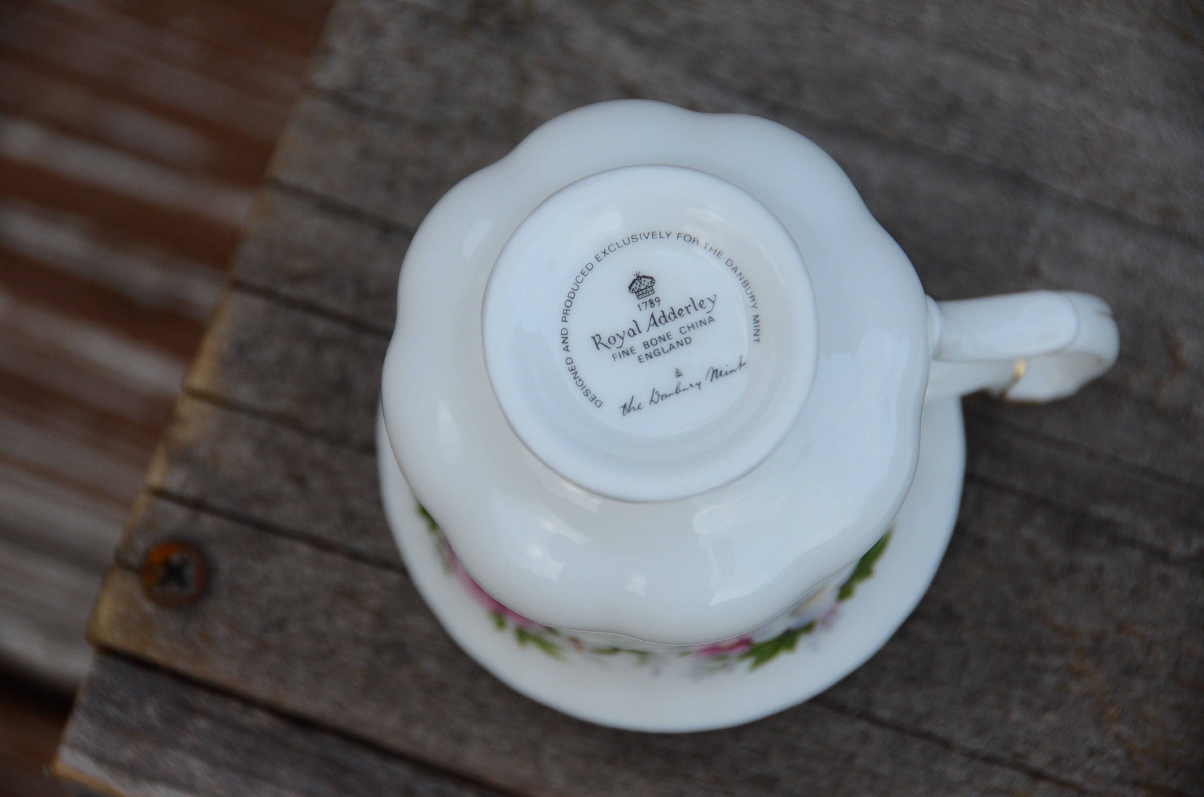 Royal Adderley "the Danbury Mint" Fine Bone China England Teacup and ...