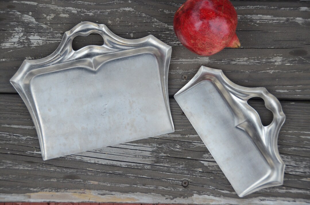 Vintage METAL CRUMB Pans M&B Manning Bowman and Company Chrome Silver ...