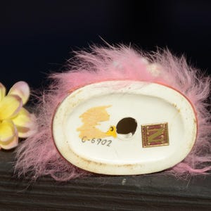 ANAMORPHIC DOG Figurine | Napcoware White Dog Knick Knack With Flower ...