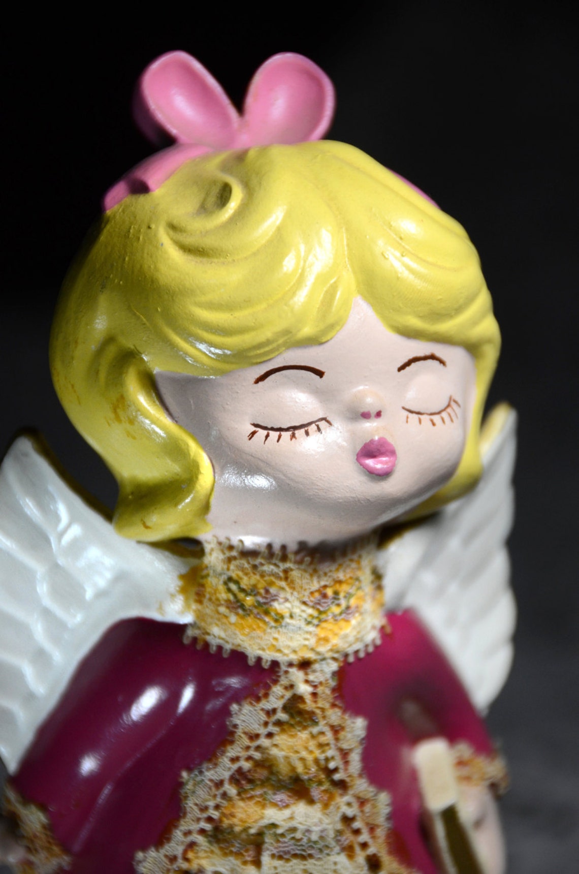 Vintage Kissing Angel Figurine Kitsch Angels MOD Angel - Etsy