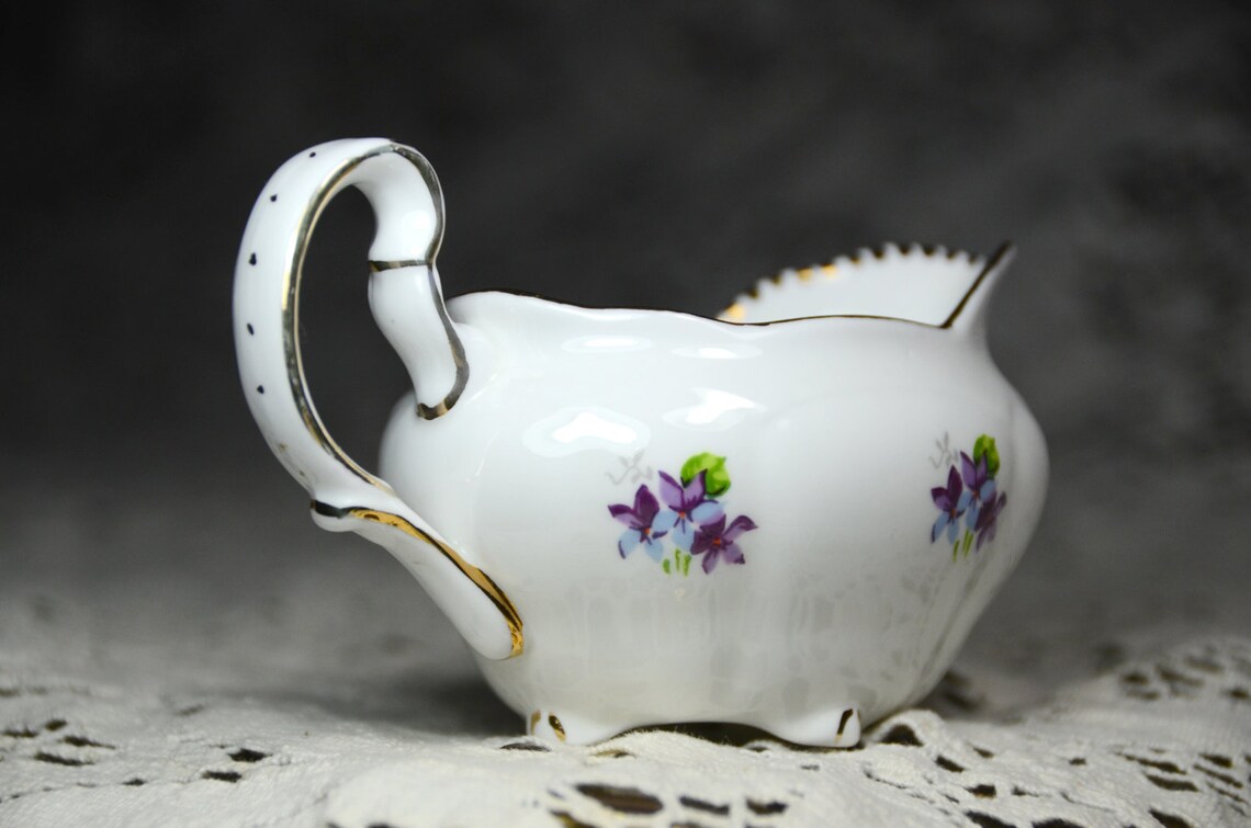 Bone China Porcelain "sweet Violets" Made in England Mini-creamer ...