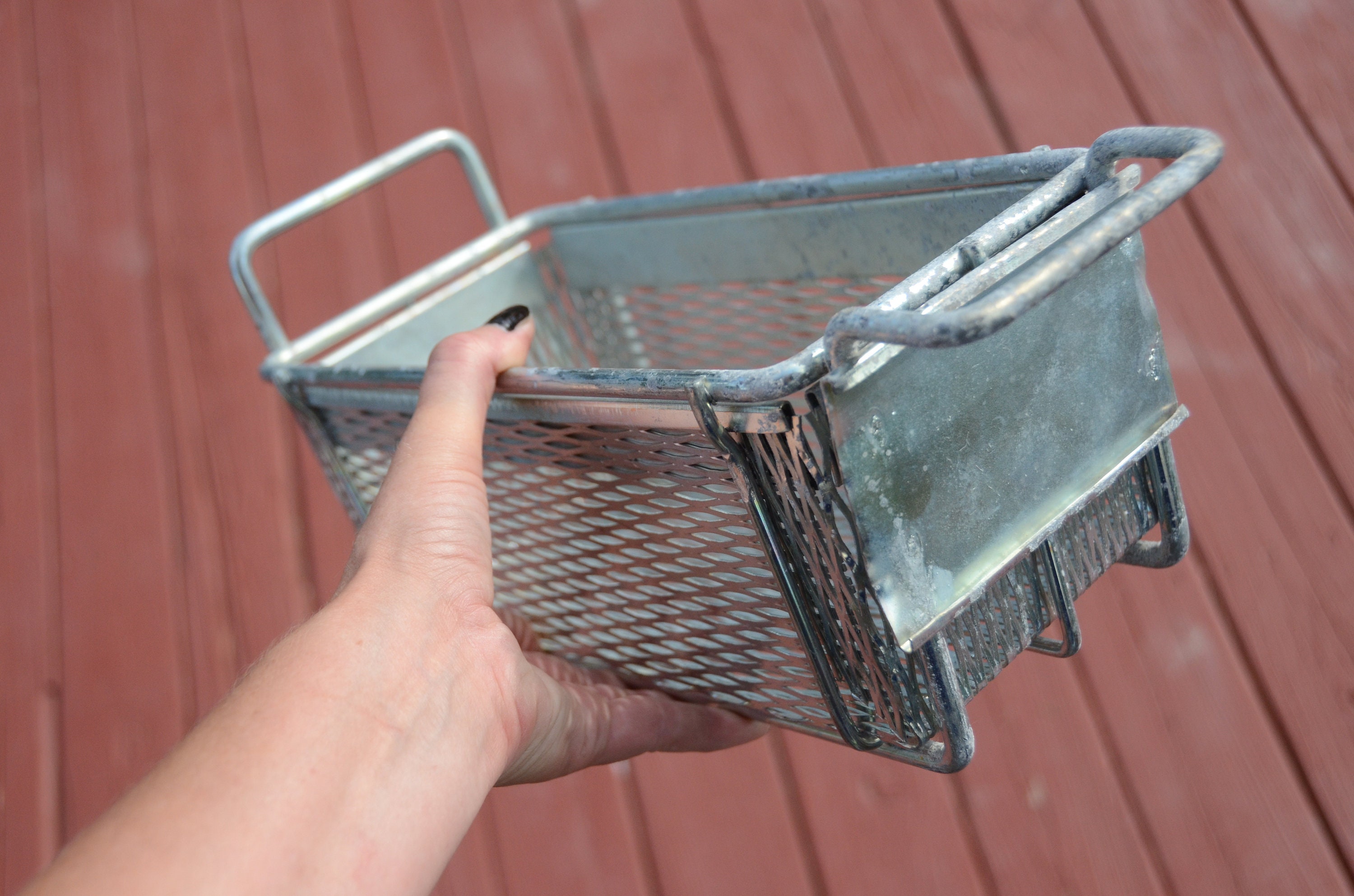 INDUSTRIAL METAL Baskets Steel Mesh Wire Basket Storage - Etsy