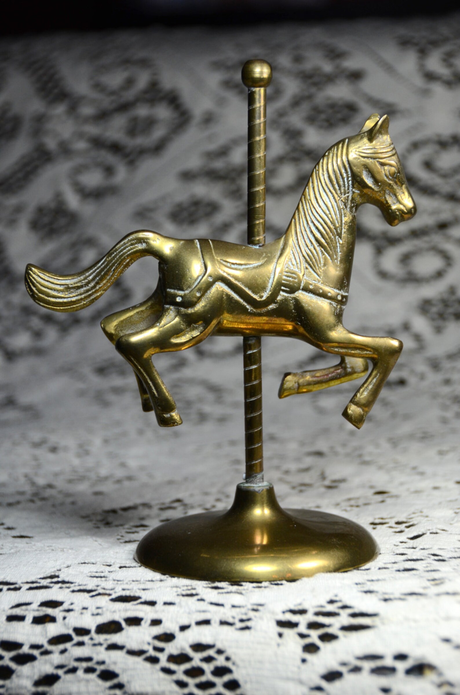 Brass Carousel Horse Figurine. Brass Horse. Circus Horse - Etsy