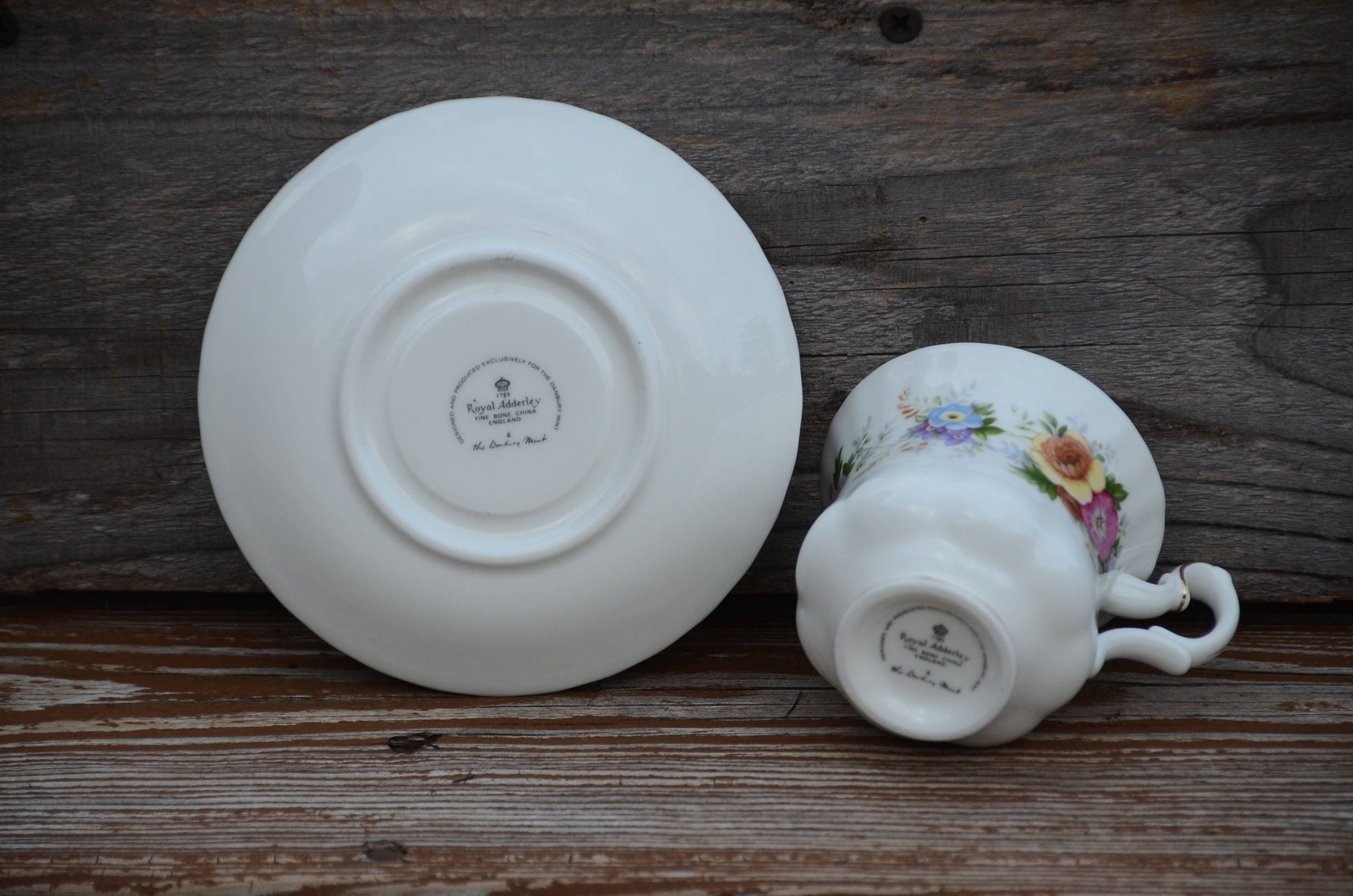 Royal Adderley "the Danbury Mint" Fine Bone China England Teacup and ...