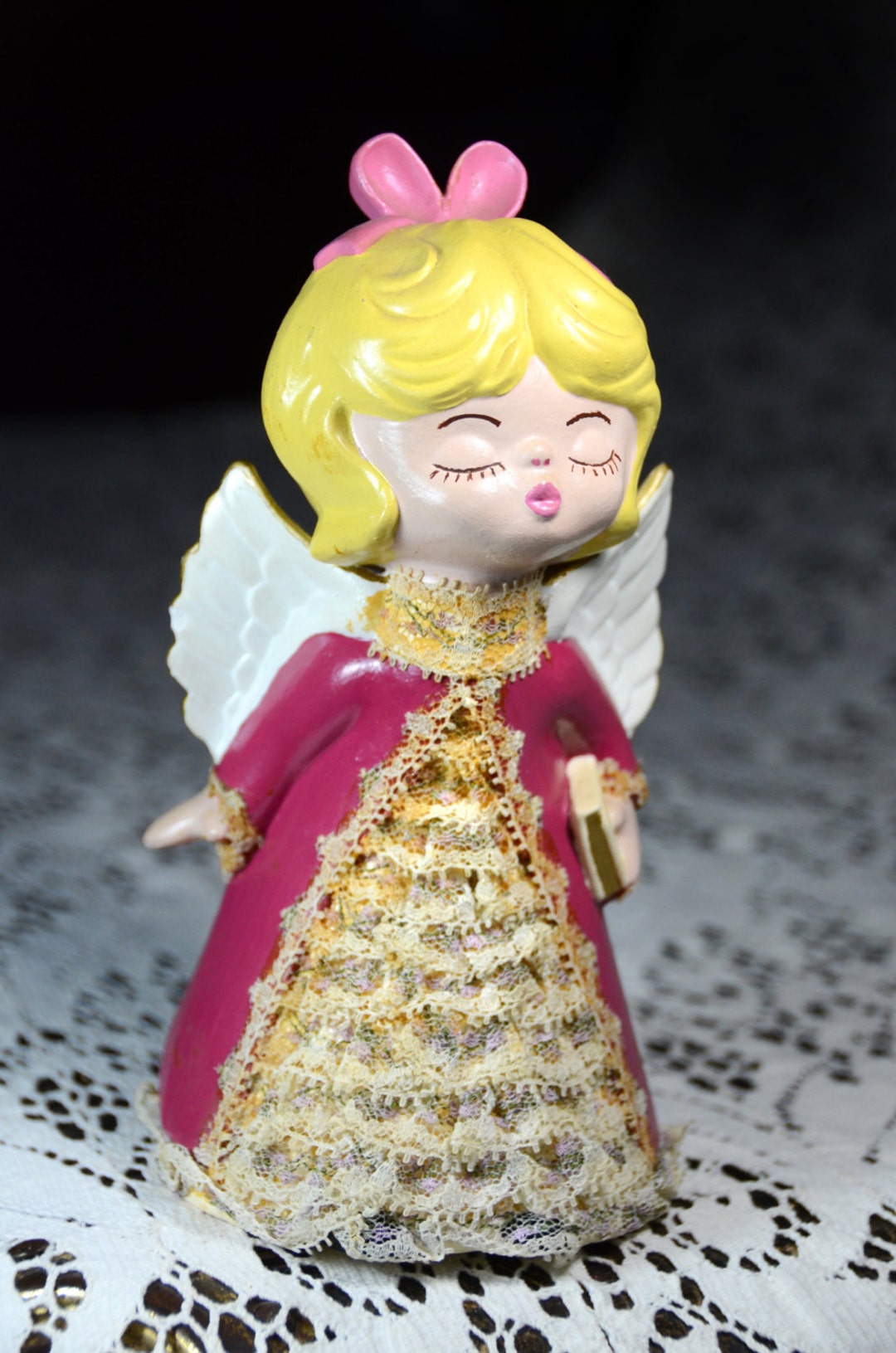 Vintage Kissing Angel Figurine | Kitsch Angels | MOD Angel | Kitsch ...