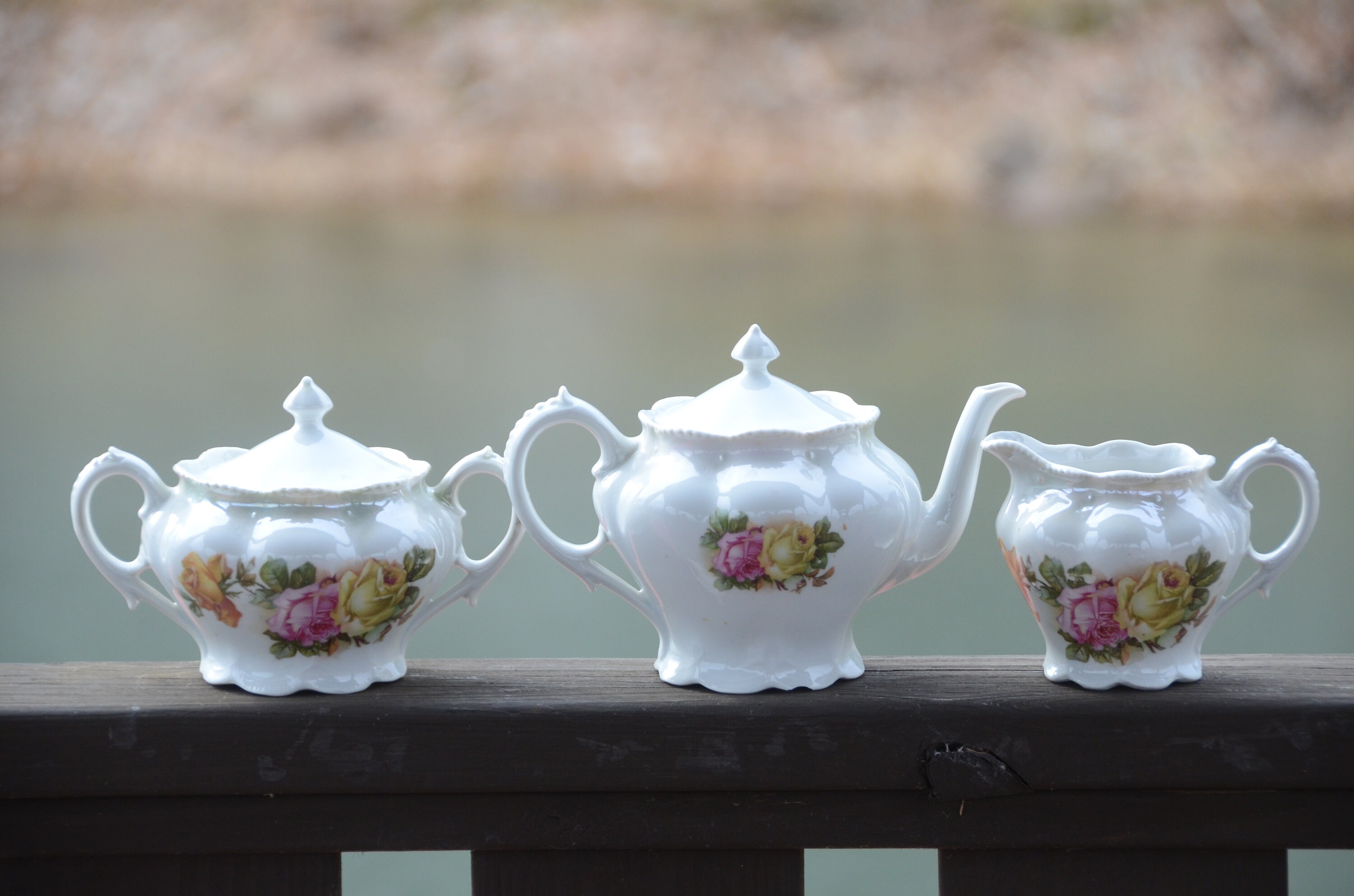 Made in Germany TEA SET | German Porcelain Teapot, Sugar Bowl, Creamer ...