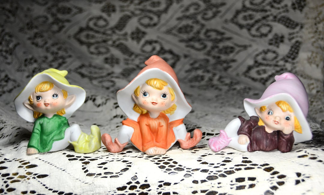 Your Choice | Vintage Homco PIXIES | Ceramic ELVES | Pixie Figurines ...
