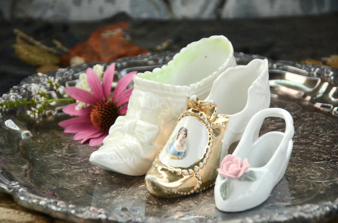 Lot of Vintage PORCELAIN SHOES | Vintage Porcelain Shoe Collection: Set ...