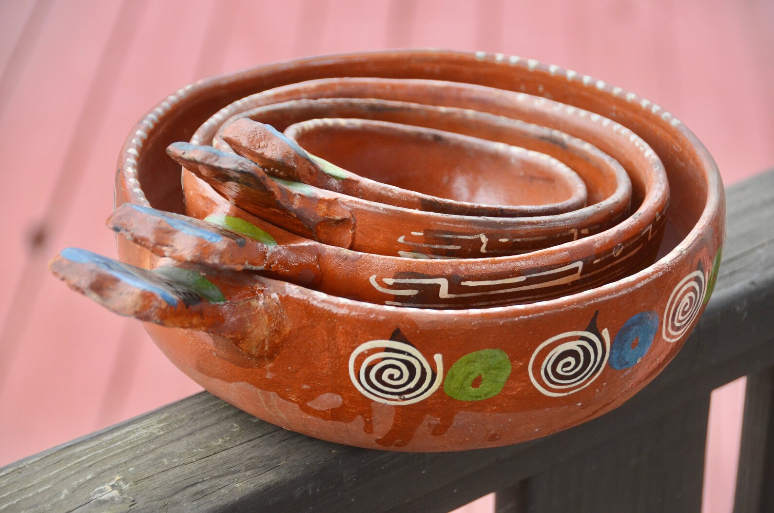 MEXICO TERRA COTTA Nesting Pots With Handles Tlaquepaque - Etsy