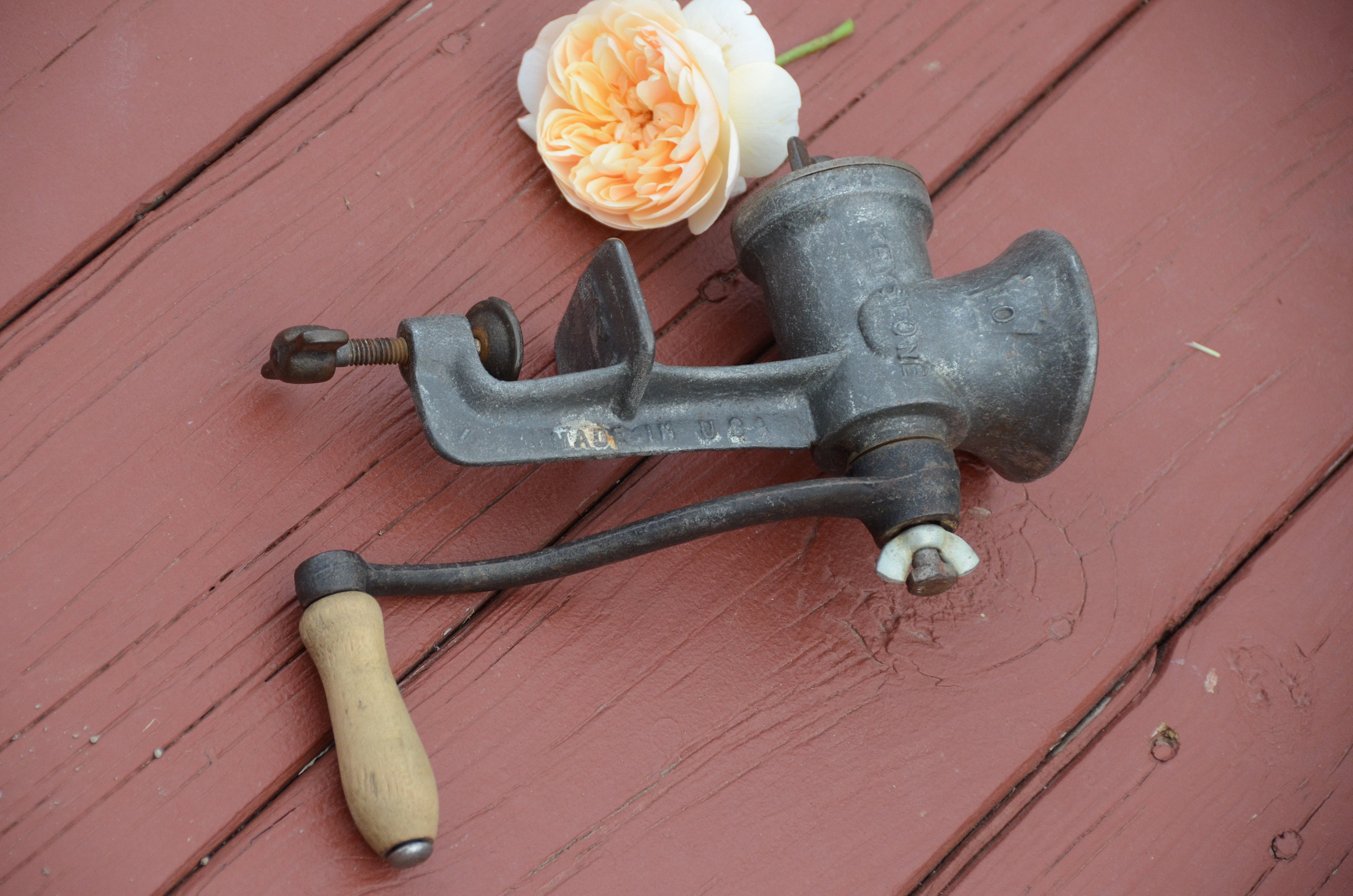 Antique Primitive GRINDER Metal Keystone 10 Made in USA - Etsy