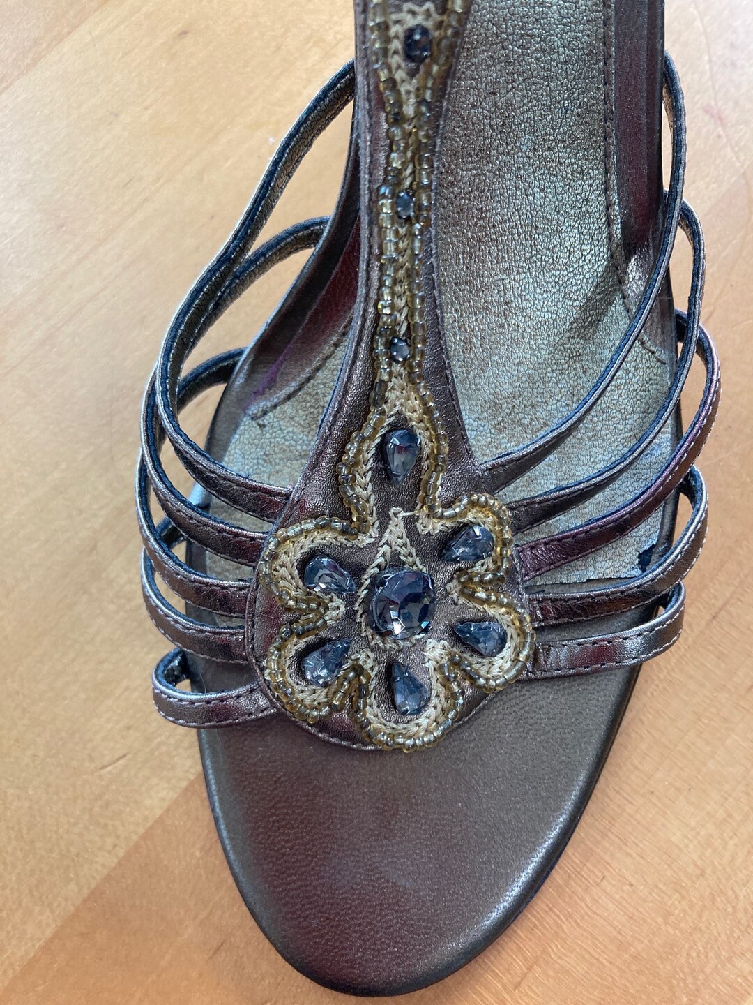 Bronze Prom Heels/8 M/anne Klein - Etsy