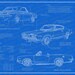 1971 Plymouth Barracuda blueprint poster 18x24 | Etsy