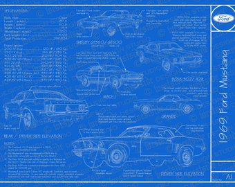 Blueprint poster | Etsy