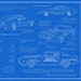 1968 Pontiac Firebird Blueprint Poster 18x24 digital Image File - Etsy