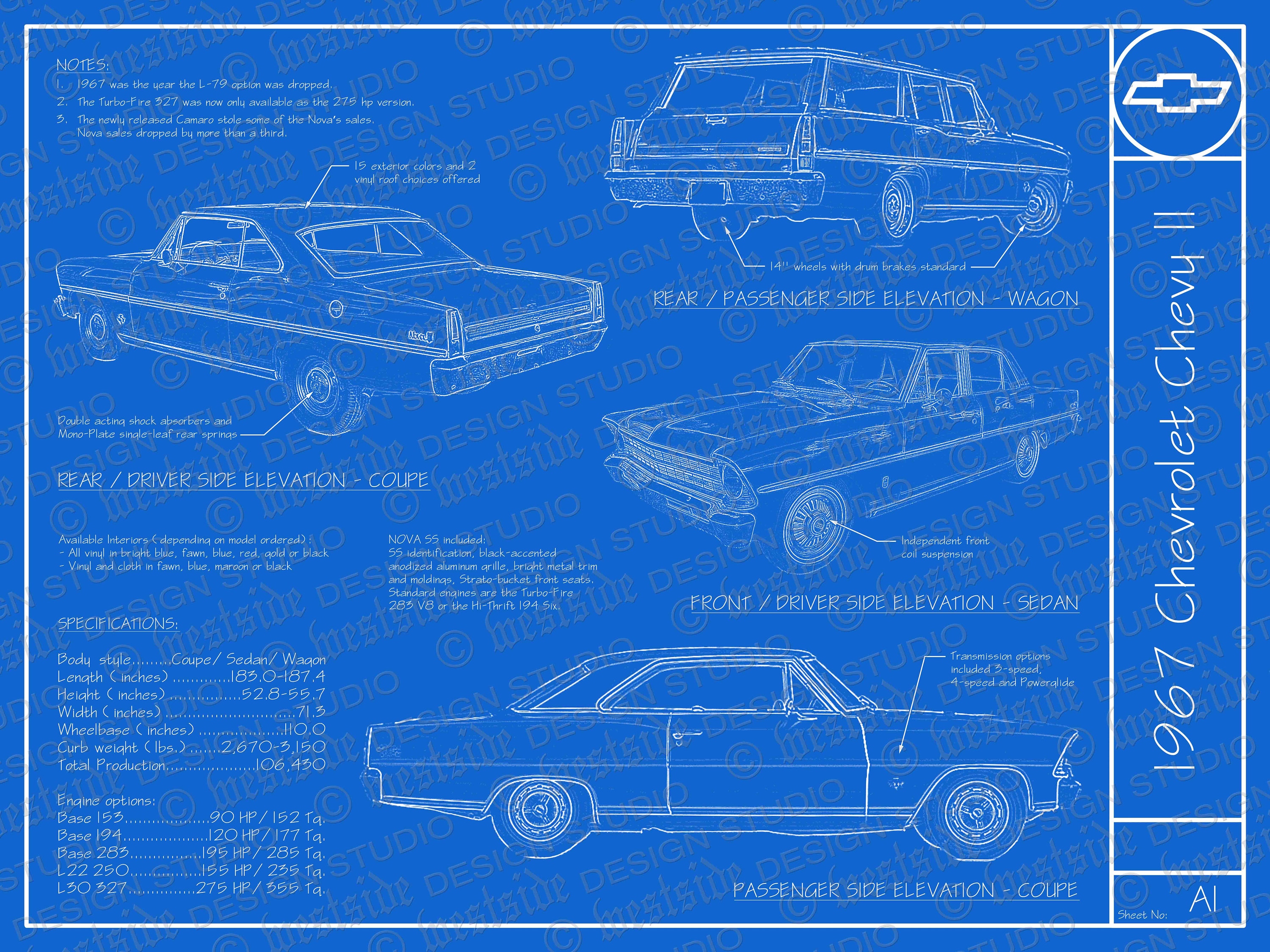 Chevy Car Blueprints
